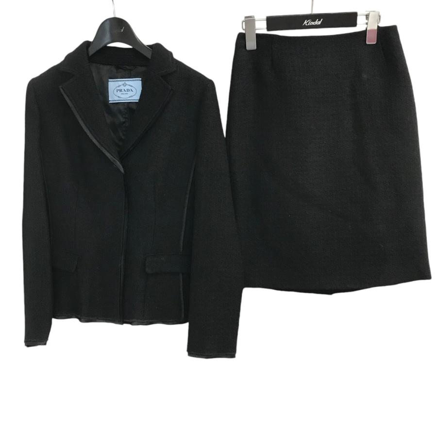 プラダ PRADA ツイードセットアップ 10078I 3MW ブラック サイズ：36/36 : 8001000830958 : カインドオルYahoo!店 - 通販 - Yahoo!ショッピング