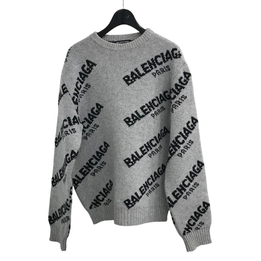 バレンシアガ BALENCIAGA オールオーバーロゴニット 507287 グレー サイズ：S : 8001000855593 : カインドオルYahoo!店 - 通販 - Yahoo!ショッピング