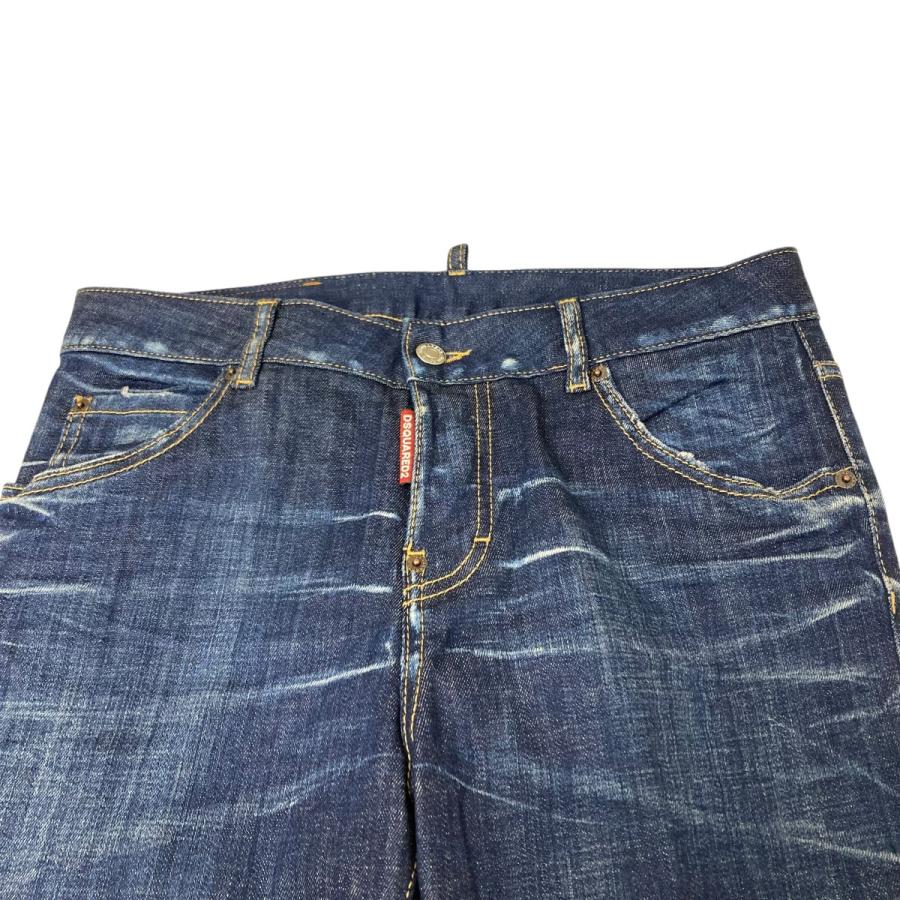 DSQUARED2 ディースクエアード 23AW ダメージ加工スキニーデニムパンツ インディゴ サイズ：38 : カインドオルYahoo!店 - 通販 - Yahoo!ショッピング