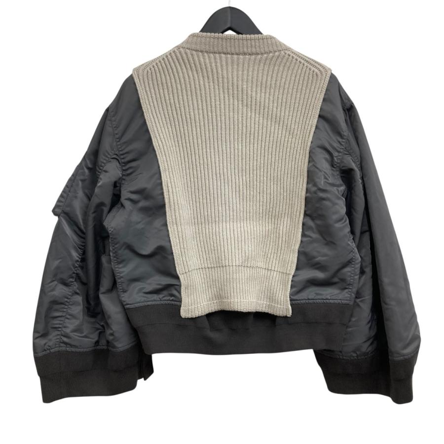 sacai サカイ MA-1ドッキングニット グレー サイズ：M : カインドオルYahoo!店 - 通販 - Yahoo!ショッピング