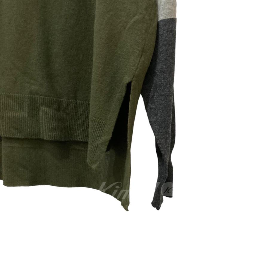 エンフォルド ENFOLD BI-COLOR PULLOVER ハイゲージニットプルオーバー 300FA270-1350 グリーン サイズ：38 : 8004001075427 : カインド ...