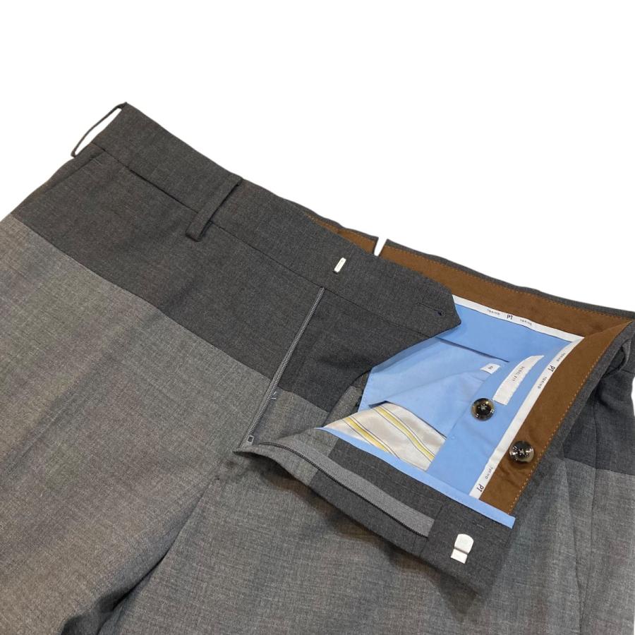 PT TORINO ピーティートリノ 切替スラックス グレー サイズ：48 : カインドオルYahoo!店 - 通販 - Yahoo!ショッピング