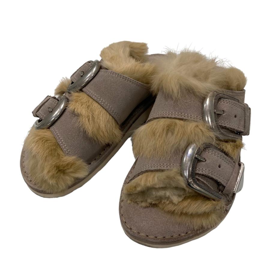 CAMINANDO カミナンド FUR SANDAL サンダル ベージュ サイズ：6 : カインドオルYahoo!店 - 通販 - Yahoo!ショッピング
