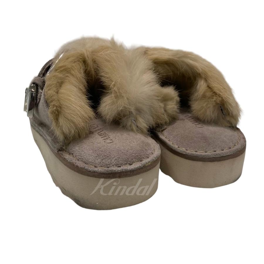 CAMINANDO カミナンド FUR SANDAL サンダル ベージュ サイズ：6 : カインドオルYahoo!店 - 通販 - Yahoo!ショッピング