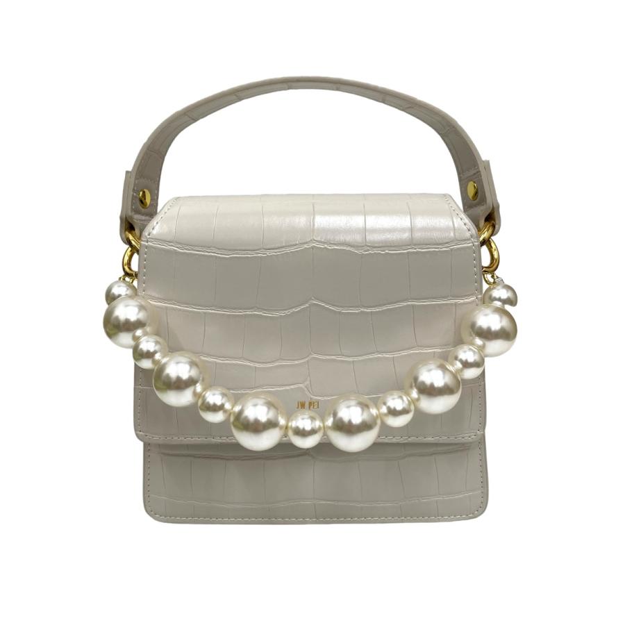 GYDA ジェイダブリューペイ JW PEI FAE ハンドルバッグ クロコ型押し／ANNA パールチェーン アイボリー : カインドオル ...