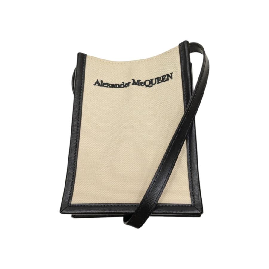 Alexander McQueen 【値下げ】ALEXANDER McQUEEN Mini Logo Crossback ショルダーバッグ アイボリー×ブラック (EC) : カインドオル ...