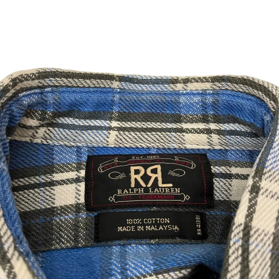 RRL Ralph Lauren ダブルアールエル チェックワークシャツ ブルー : カインドオルYahoo!店 - 通販 - Yahoo!ショッピング