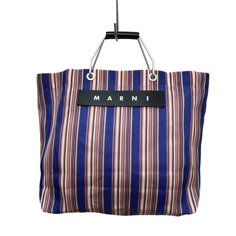 MARNI マルニ MARKET STRIPE BAG ストライプ トートバッグ ブルー : カインドオルYahoo!店 - 通販 - Yahoo!ショッピング