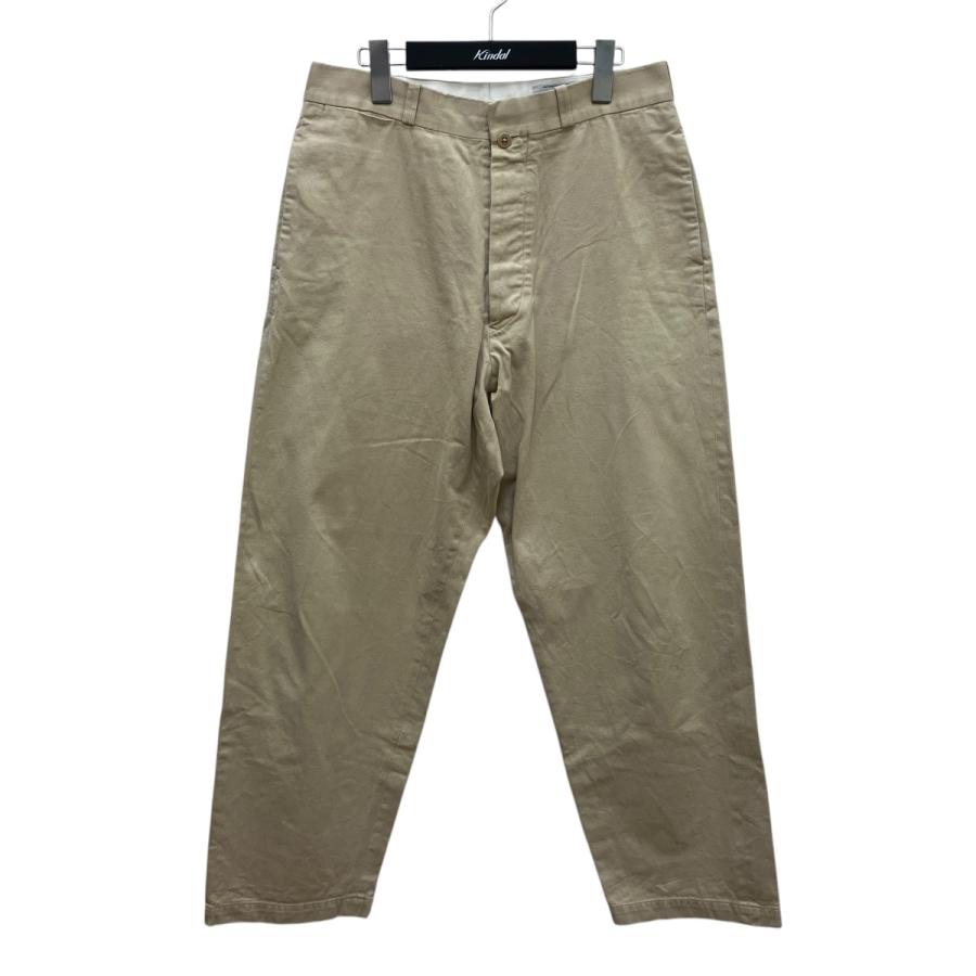 YAECA ヤエカ ワイドテーパード チノパンツ 11612 ベージュ サイズ：30 : カインドオルYahoo!店 - 通販 - Yahoo!ショッピング