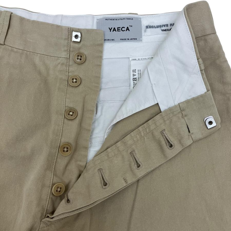 YAECA ヤエカ ワイドテーパード チノパンツ 11612 ベージュ サイズ：30 : カインドオルYahoo!店 - 通販 - Yahoo!ショッピング