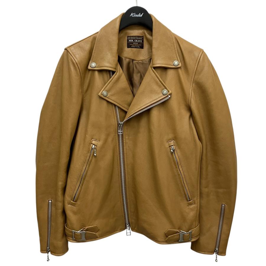 MR.OLIVE ミスターオリーブ MR．OLIVE ダブルライダースジャケット キャメル サイズ：M : カインドオルYahoo!店 ...