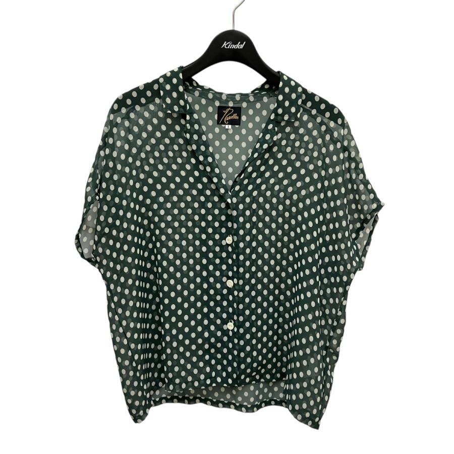 Needles ニードルズ French Sleeve Blouse ドット柄 オープンカラーシャツ KP083 グリーン サイズ：1 : カインドオルYahoo!店 - 通販 - Yahoo ...