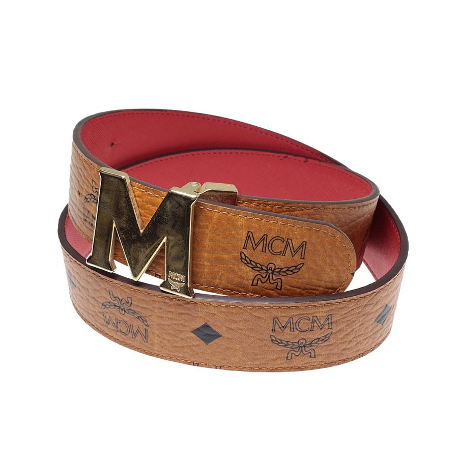 MCM エムシーエム M字バックルベルト ブラウン サイズ：FREE : カインドオルYahoo!店 - 通販 - Yahoo!ショッピング