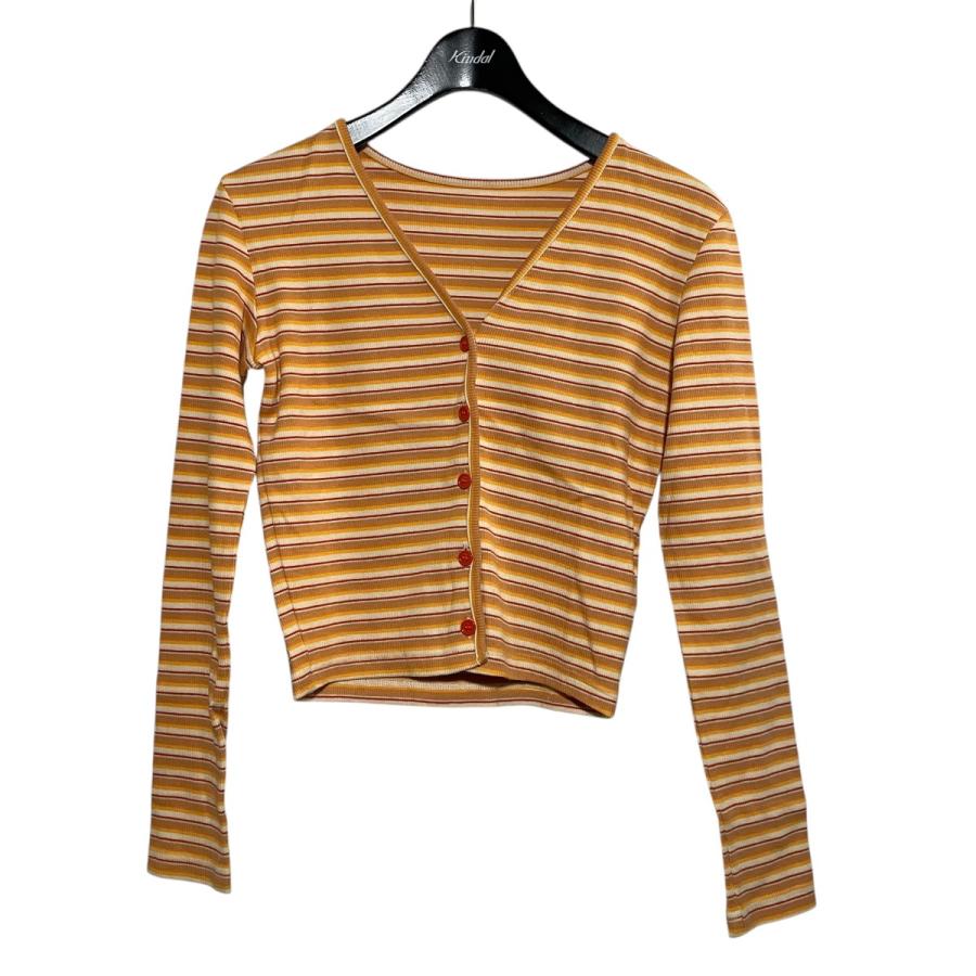 Ameri アメリ AMERI ボーダーカーディガン 01210130060 オレンジ サイズ：FREE : カインドオルYahoo!店 - 通販 - Yahoo!ショッピング
