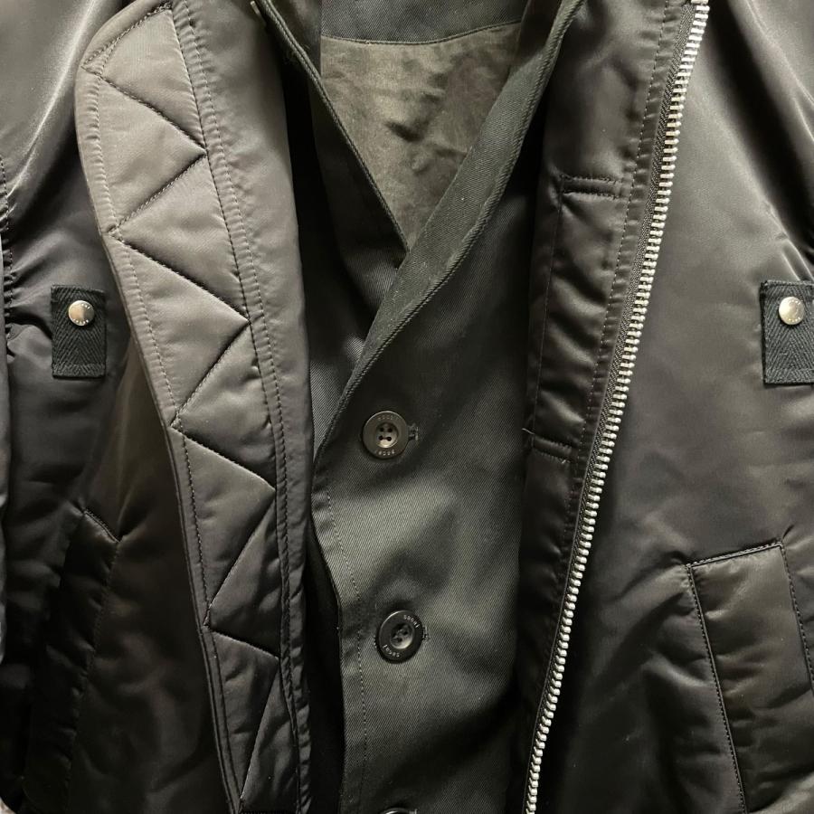 sacai サカイ ブルゾン SCM-050 ブラック サイズ：2 : カインドオルYahoo!店 - 通販 - Yahoo!ショッピング