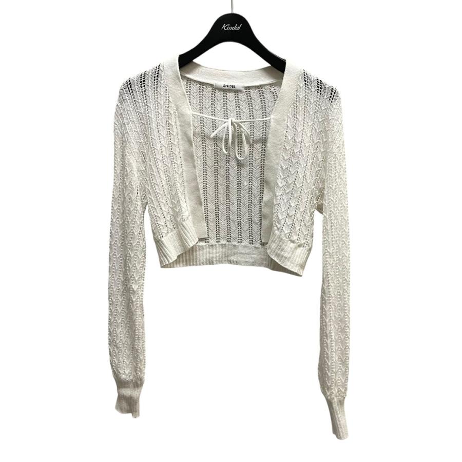 SNIDEL スナイデル Snidel ニットカーディガン SWNT241248 ホワイト サイズ：ONE : カインドオルYahoo!店 - 通販 - Yahoo!ショッピング