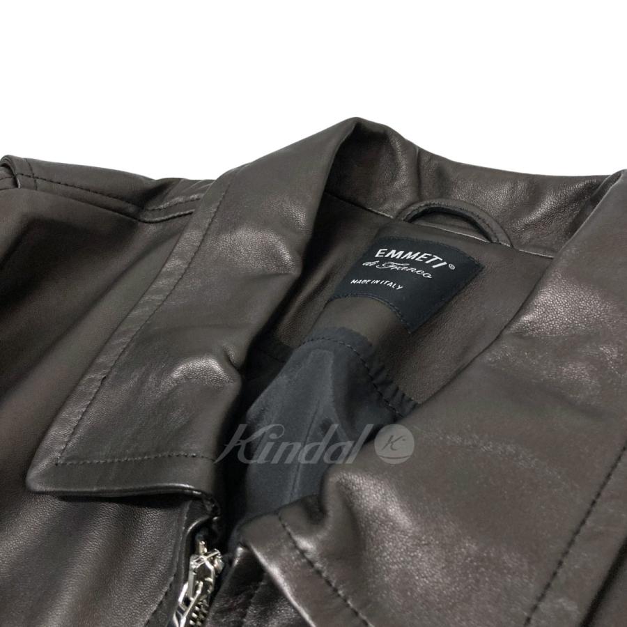 EMMETI エンメティ レザージャケット GIAPPONE 095 ブラウン サイズ：54 : カインドオルYahoo!店 - 通販 - Yahoo!ショッピング