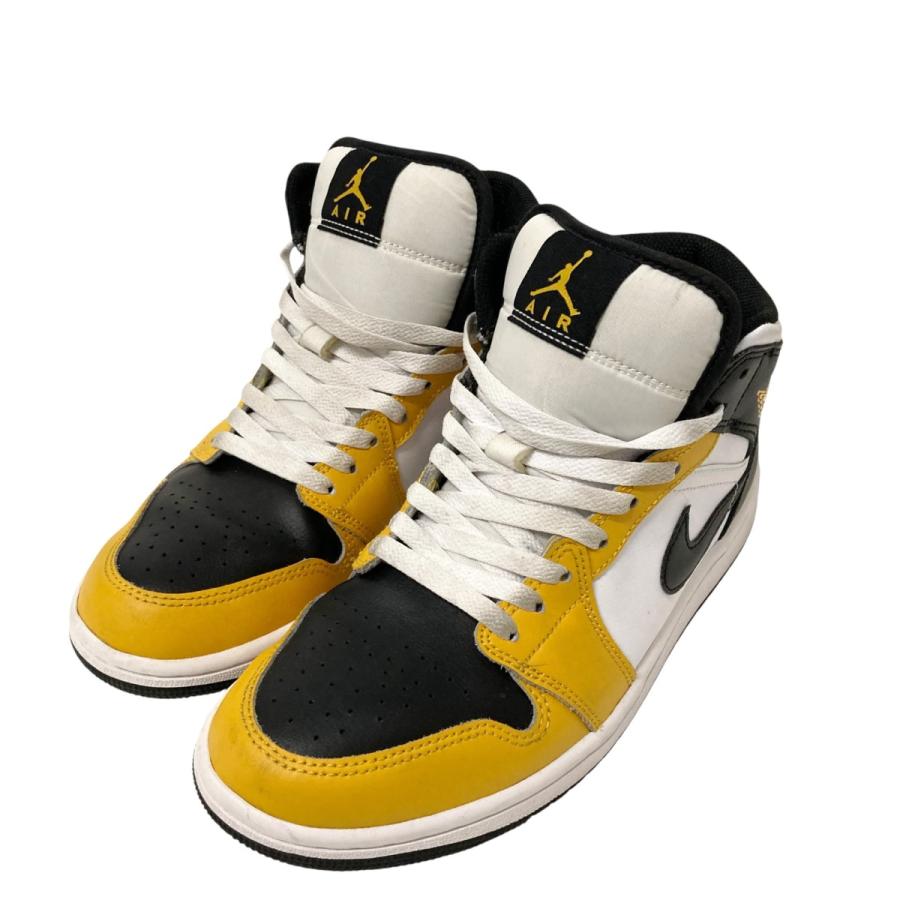 NIKE ナイキ AIR JORDAN 1 MID ハイカットスニーカー DQ8426 701 イエロー サイズ：25.5cm : カインド ...