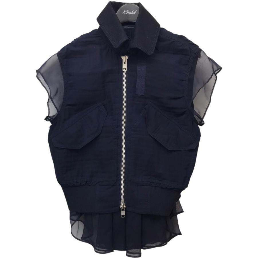 sacai 【値下げ】sacai MA-1 シフォンベスト ネイビー サイズ：2 (代官山店) : カインドオルYahoo!店 - 通販 - Yahoo!ショッピング