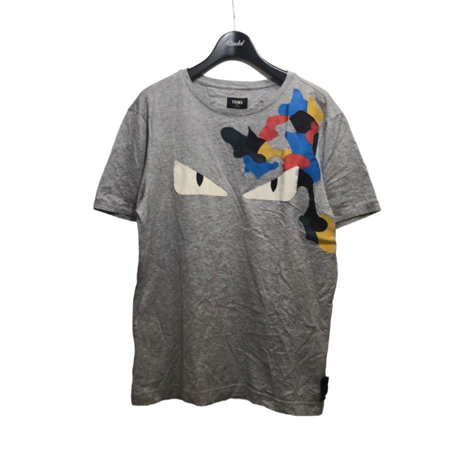 FENDI フェンディ Camopatch Monster Tee プリントTシャツ FY0626 44K グレー サイズ：48 : カインドオルYahoo!店 - 通販 - Yahoo!ショッピング
