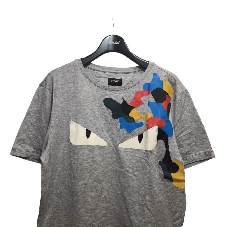 FENDI フェンディ Camopatch Monster Tee プリントTシャツ FY0626 44K グレー サイズ：48 : カインドオルYahoo!店 - 通販 - Yahoo!ショッピング