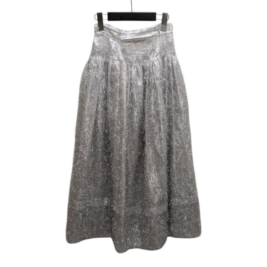 REJINA PYO レジーナ・ピョウ メタリックヤーンスカート シルバー サイズ：6 : カインドオルYahoo!店 - 通販 - Yahoo!ショッピング