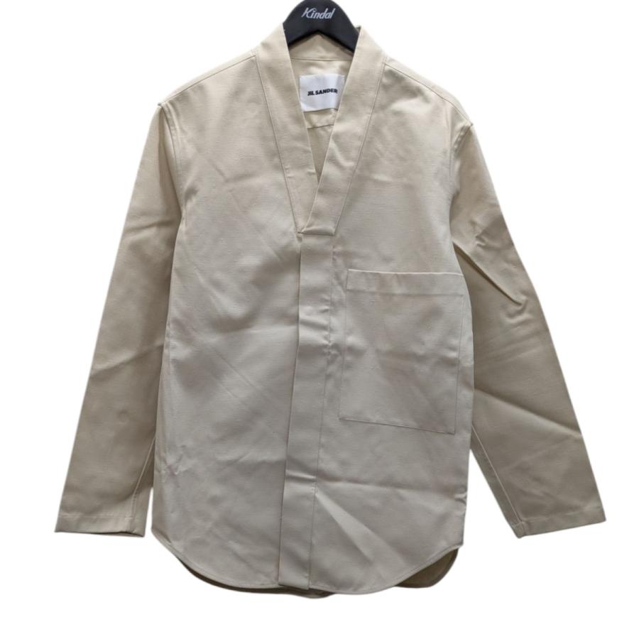 JIL SANDER ジルサンダー 20SSKimono Collar 着物シャツ ベージュ サイズ：38 : カインドオルYahoo!店 - 通販 - Yahoo!ショッピング