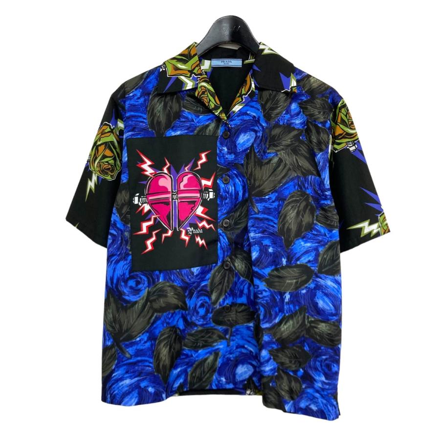 PRADA プラダ 19AW アロハシャツ P466D ブルー サイズ：36 : カインドオルYahoo!店 - 通販 - Yahoo!ショッピング