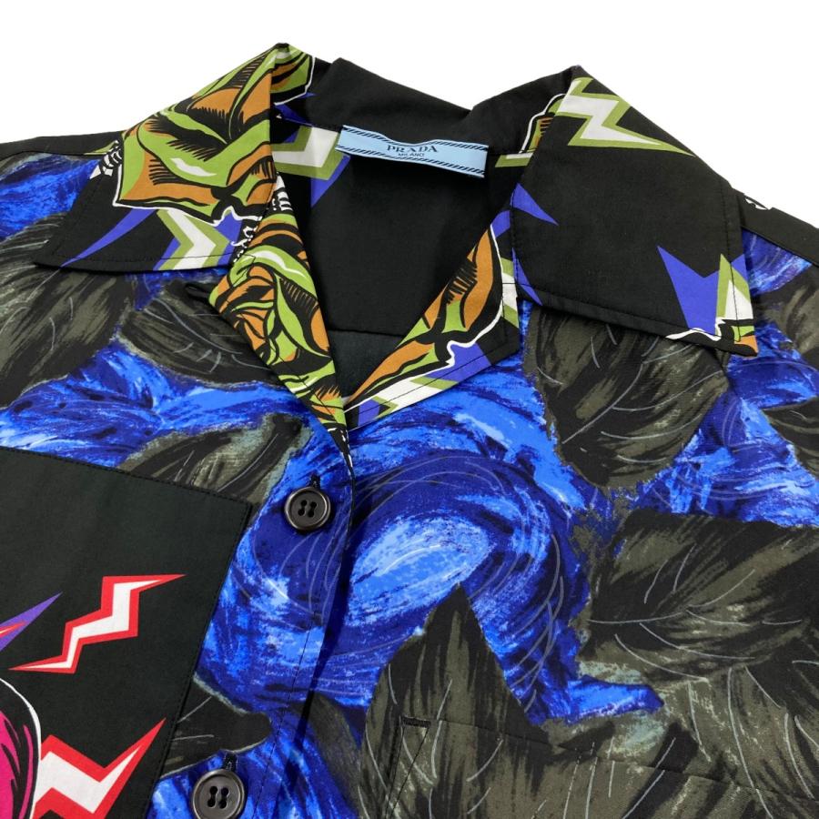 プラダ PRADA 19AW アロハシャツ P466D ブルー サイズ：36 :8032000700477:カインドオルYahoo!店 - 通販 - Yahoo!ショッピング