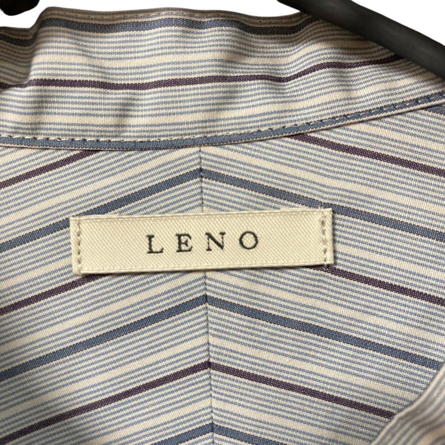 LENO 【値下げ】LENO BAND COLLAR PULLOVER DRESS シャツワンピース L2201 DR001 スカイブルー ...