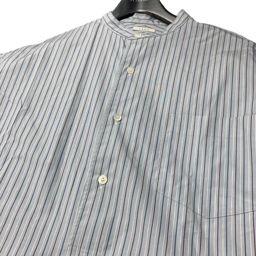 LENO 【値下げ】LENO BAND COLLAR PULLOVER DRESS シャツワンピース L2201 DR001 スカイブルー ...