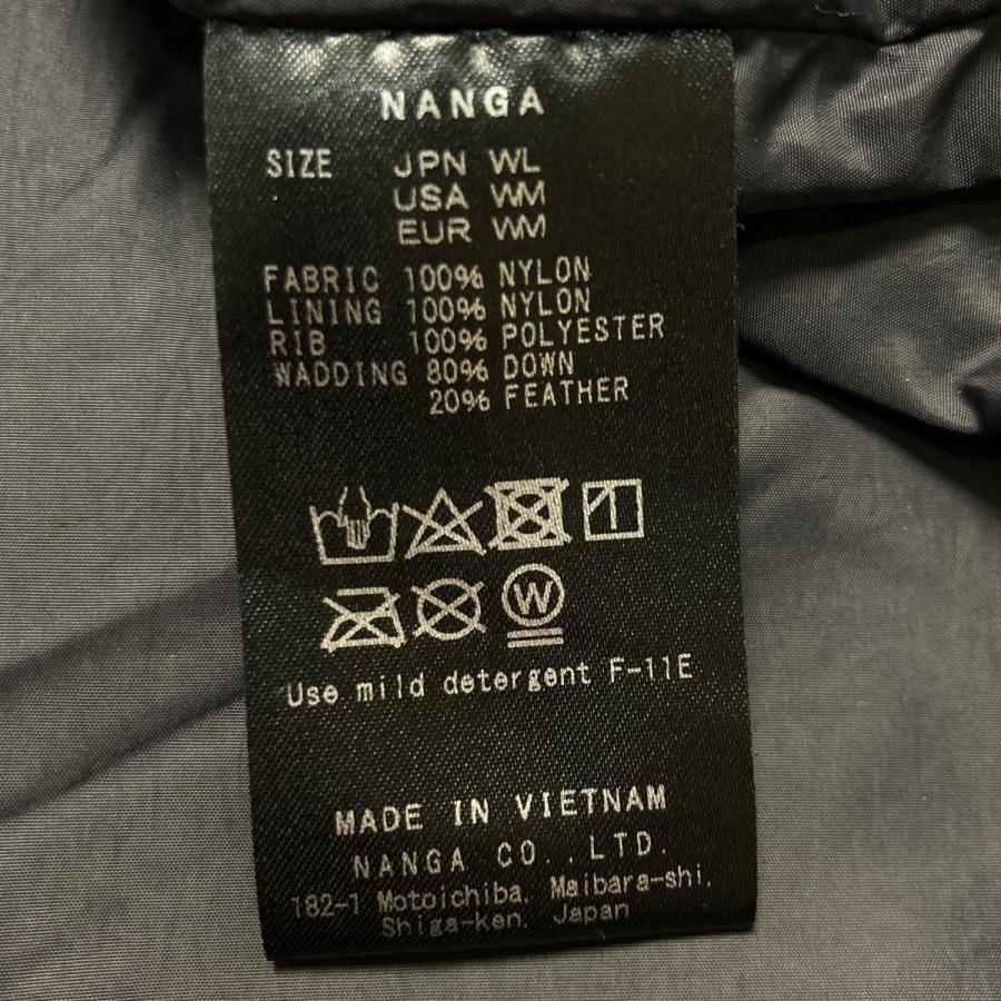 NANGA ナンガ RIB COLLAR QUILTED DOWN COAT ダウンコート 24FA 024 ブラック サイズ：WL ...