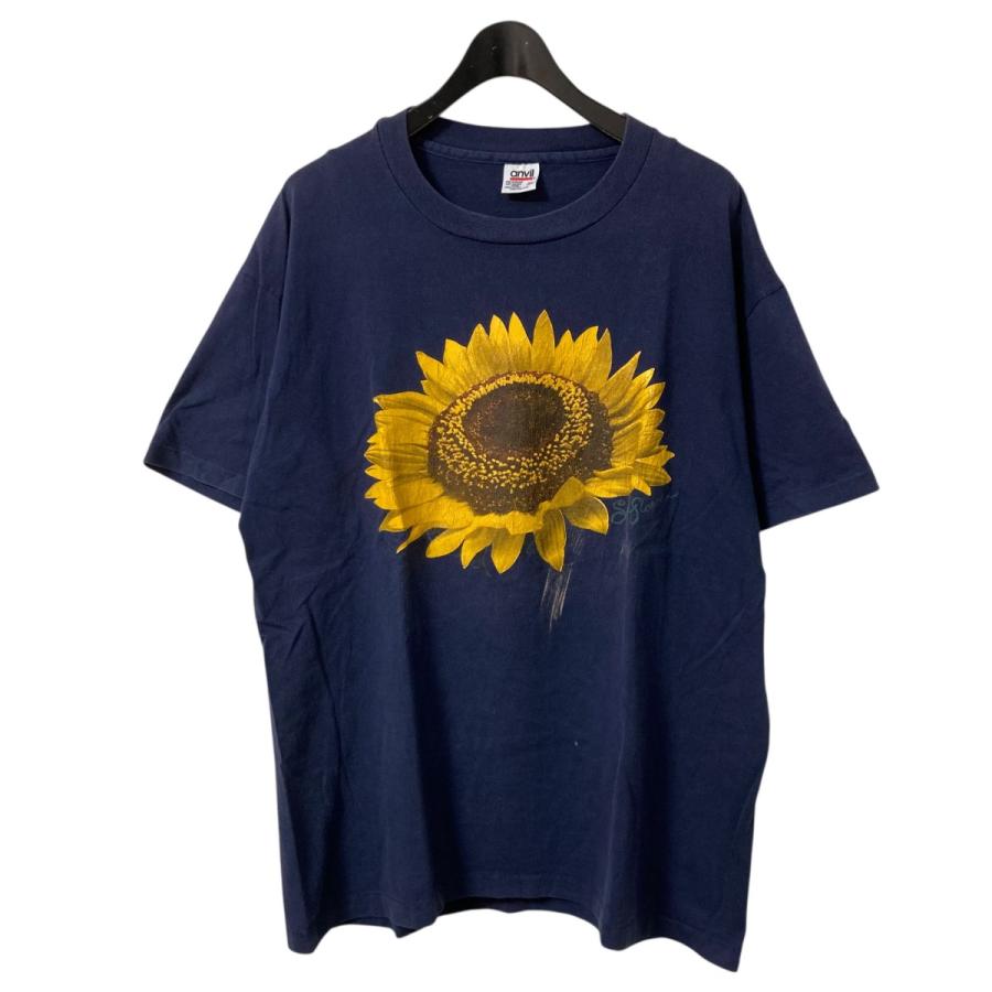 USEDo ユーズド USED 90S anvil SUN FLOWER フロントデザインTシャツ ネイビー サイズ：XL : カインドオルYahoo!店 - 通販 - Yahoo!ショッピング