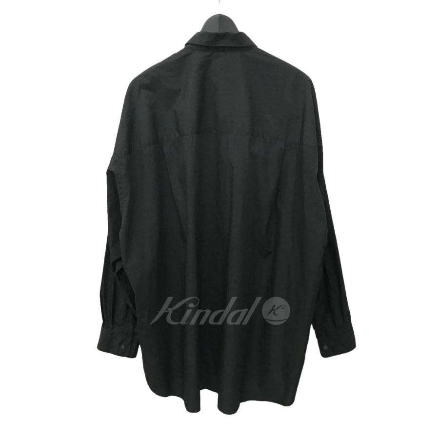 【値下げ】Graphpaper 23AW Broad L／S Oversized Regular Collar Shirt チャコールグレー サイズ：O (EC ...