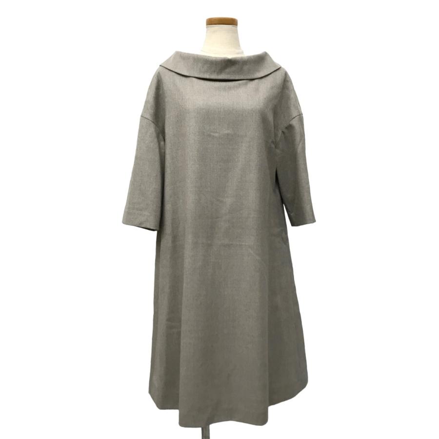 FOXEY 【値下げ】FOXEY 21年モデル Two-way Flannel Dress ツーウェイフランネルドレス 42435 グレージュ サイズ：40 (EC) : カインドオル ...