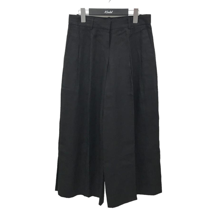 theory 【値下げ】theory Galena Linen Low Rise PLT PNT HB ワイドパンツ 3206403 ブラック サイズ：2 (EC) : カインドオルYahoo ...