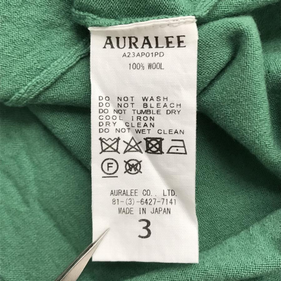 オーラリー AURALEE SUPER HIGH GAUGE WOOL KNIT ニット A23AP01PD グリーン サイズ：3 : 8033001919189 : カインドオルYahoo ...