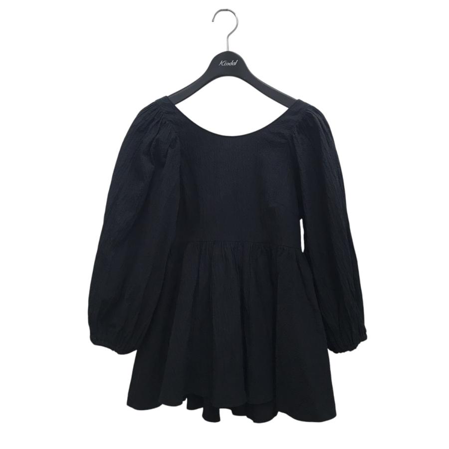 NOBLE ノーブル Noble バンピーコットンパフスリーブブラウス ブラウス 22051240501110 ブラック : カインドオルYahoo!店 - 通販 - Yahoo!ショッピング