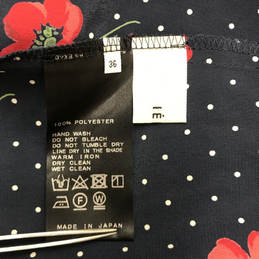 IENA イエナ 花柄／ドット柄 ノースリーブワンピース ネイビー サイズ：36 : カインドオルYahoo!店 - 通販 - Yahoo!ショッピング