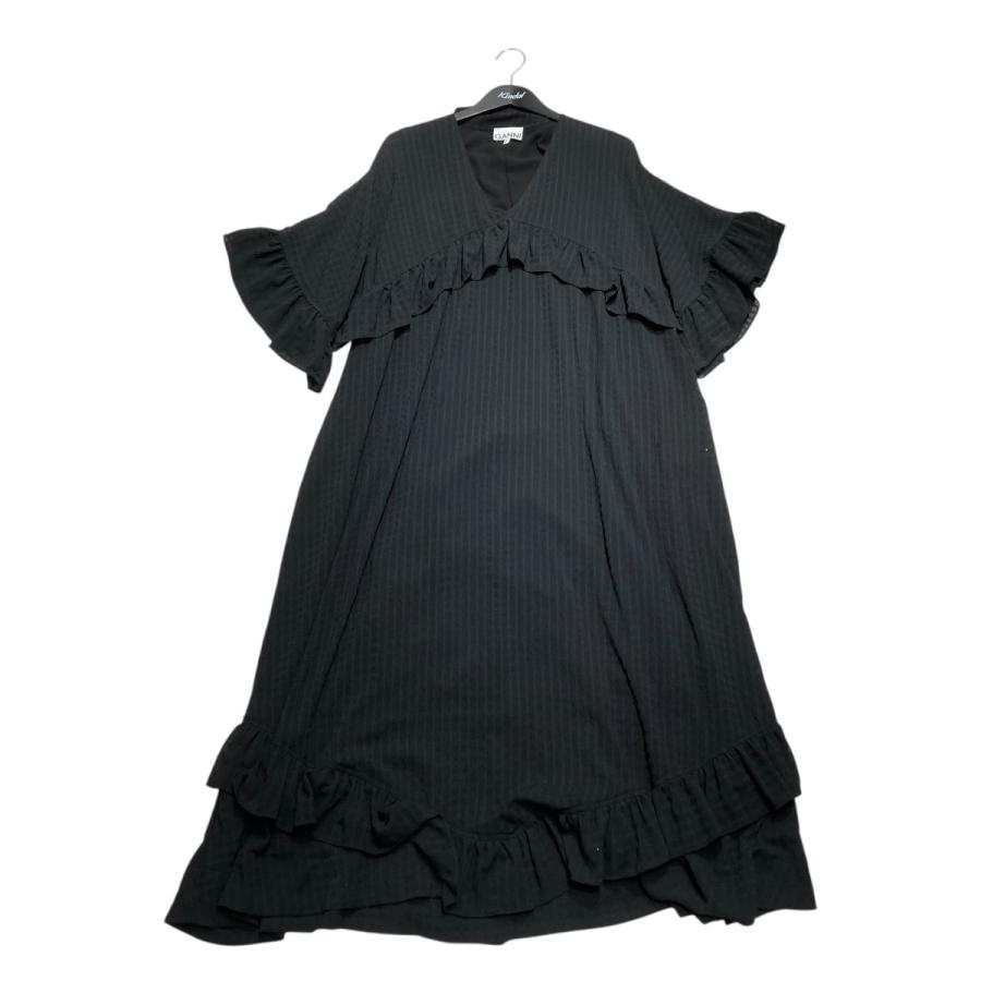 GANNI ガニー Ganni ワンピース 1857 ブラック サイズ：34 : カインドオルYahoo!店 - 通販 - Yahoo!ショッピング