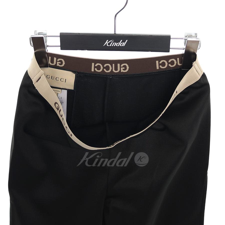 【値下げ】GUCCI リブロゴストレートパンツ 672400 ブラック サイズ：L (EC) : 8040000726205 : カインドオルYahoo!店 - 通販 - Yahoo!ショッピング