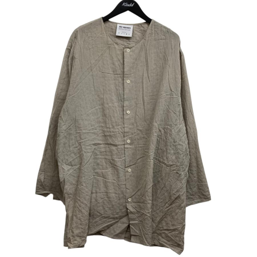 HED MAYNER ヘドメイナー Hed Mayner 21SS クルーネックシャツ ベージュ サイズ：M : カインドオルYahoo!店 - 通販 - Yahoo!ショッピング