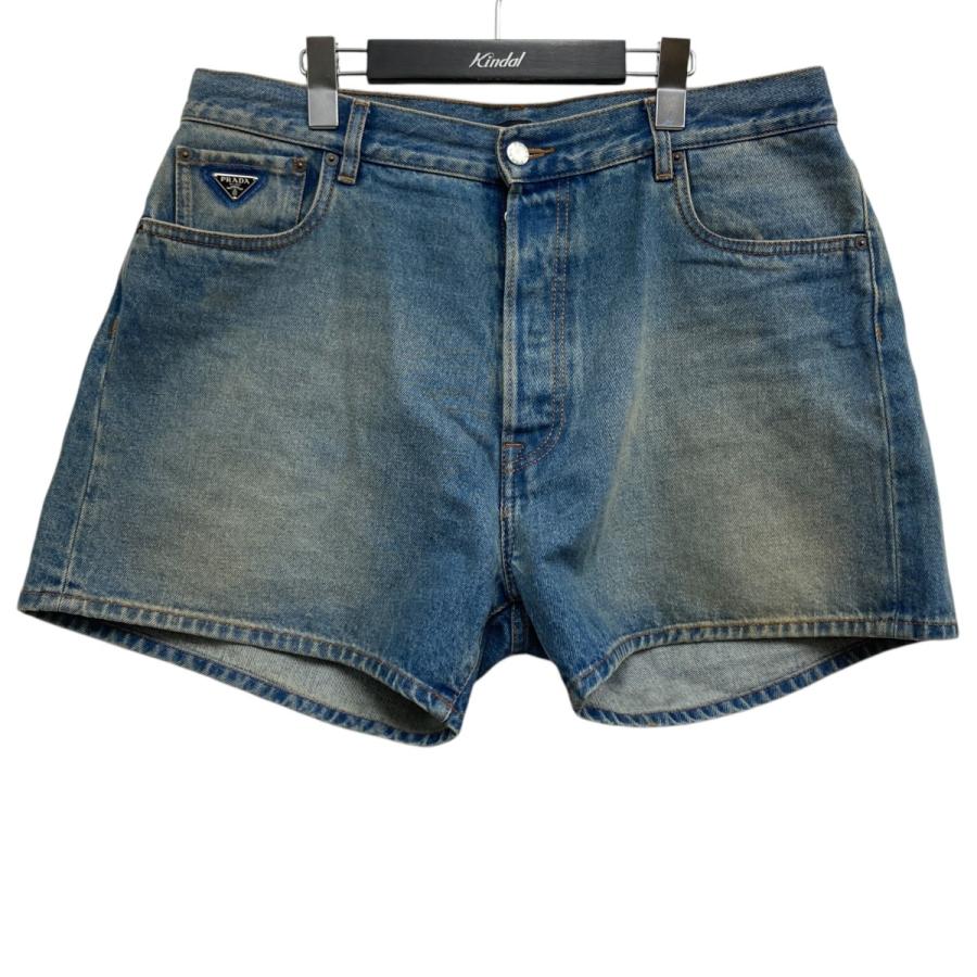 PRADA 【値下げ】PRADA ショートデニムパンツ インディゴ サイズ：34 (渋谷神南店) : カインドオルYahoo!店 - 通販 - Yahoo!ショッピング