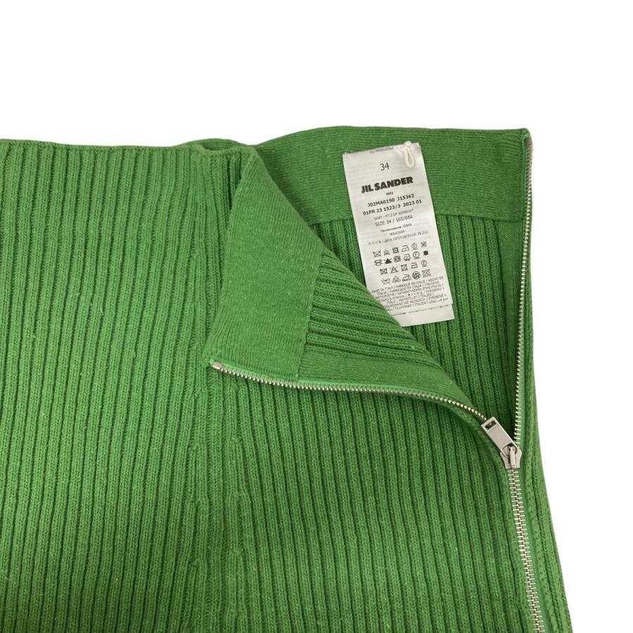 ジルサンダー JIL SANDER 23SS リブニットスカート グリーン サイズ：34 : 8040000940632 : カインドオルYahoo!店 - 通販 - Yahoo!ショッピング