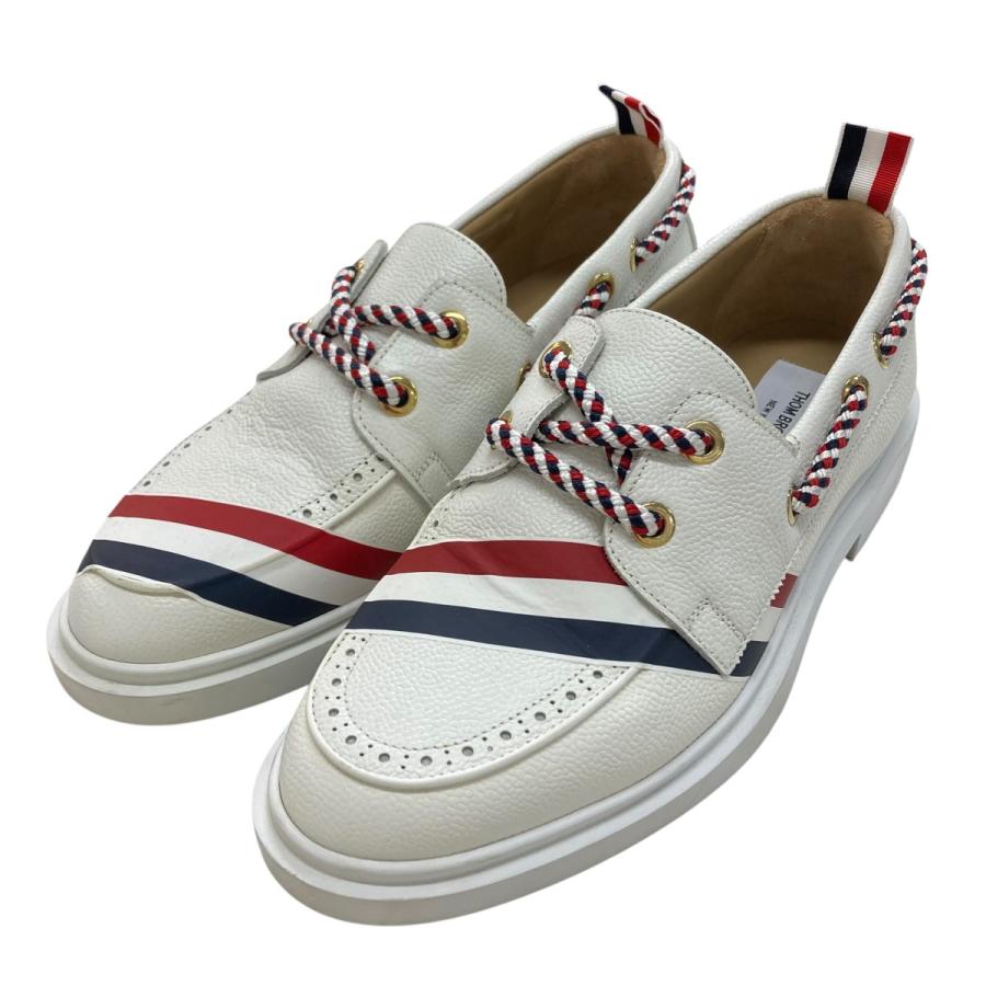 THOM BROWNE トム・ブラウン Thom Browne ローファー ホワイト サイズ：42.5 : カインドオルYahoo!店 - 通販 - Yahoo!ショッピング