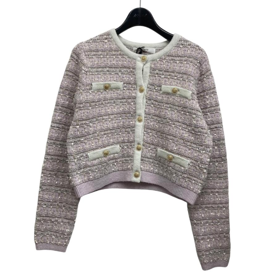 Her lip to 【値下げ】Her Bristol Tweed Knit Cardigan ツイードジャケット ピンク サイズ：S (EC ...