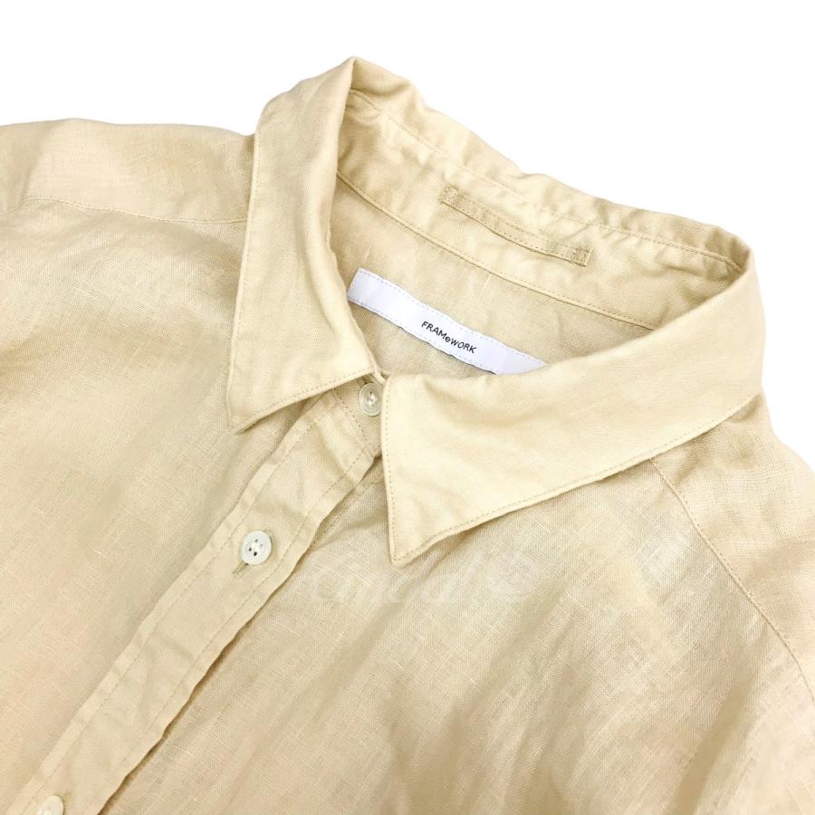 FRAMeWORK 【値下げ】Framework 2021SS ミリタリーリネンシャツ ベージュ サイズ：- (EC) : カインドオルYahoo!店 - 通販 - Yahoo!ショッピング