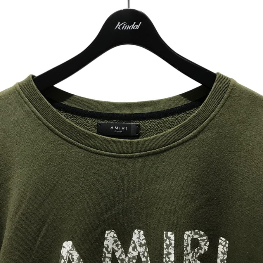 AMIRI アミリ 袖パッチロゴプリントスウェット オリーブ サイズ：XL : カインドオルYahoo!店 - 通販 - Yahoo!ショッピング