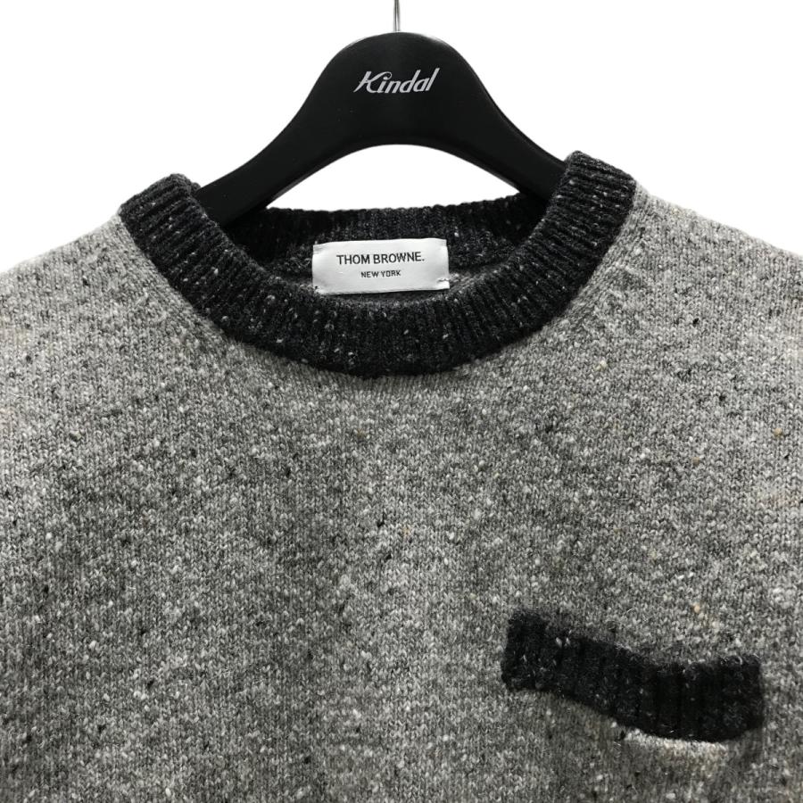 THOM BROWNE トム・ブラウン Thom Browne モヘアツイード4BARニット FKA344A-Y1502055 グレー サイズ：44 : カインドオルYahoo!店 - 通販 ...