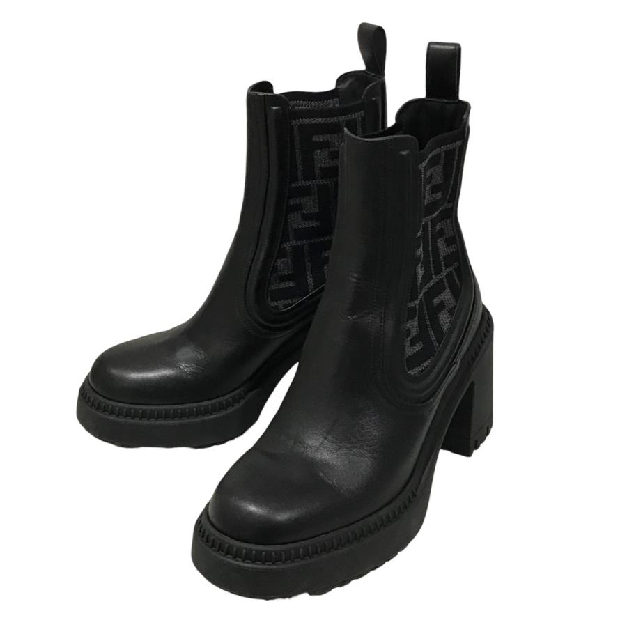 フェンディ FENDI 24SS ドミノ ブラックレザー バイカーブーツ ブラック サイズ：37 : 8042000527134 : カインドオルYahoo!店 - 通販 - Yahoo!ショッピング